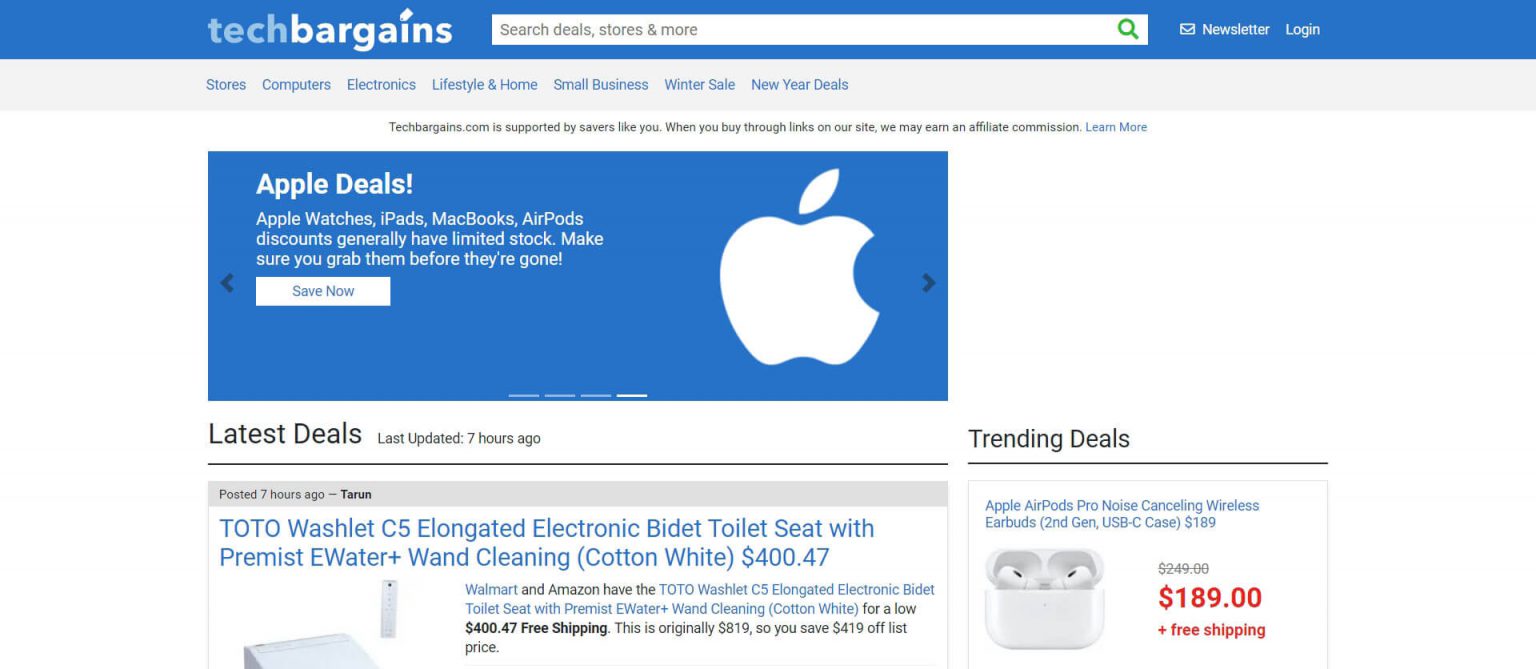Techbargains-Techbargains官网:美国电商折扣网站-半给电商